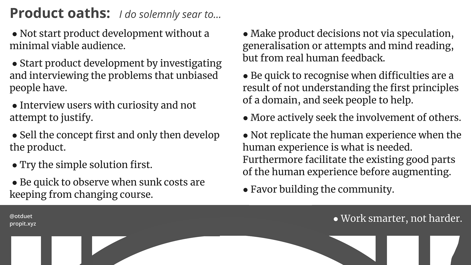 11 Oaths for product development. “Until you make the unconscious… | by ...