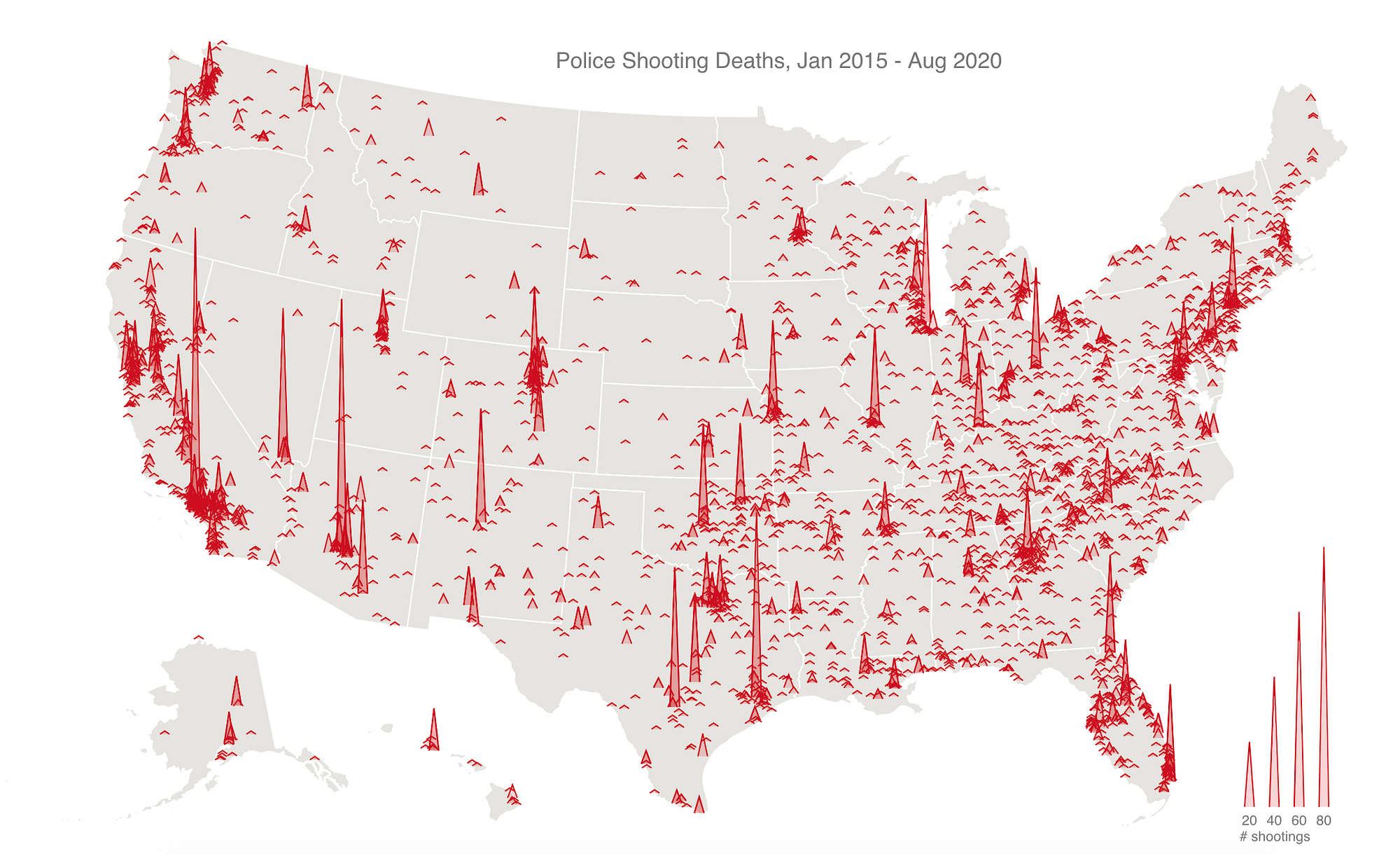 Visualizing WaPo’s police shooting dataset | by Eva Sibinga | Two-N ...