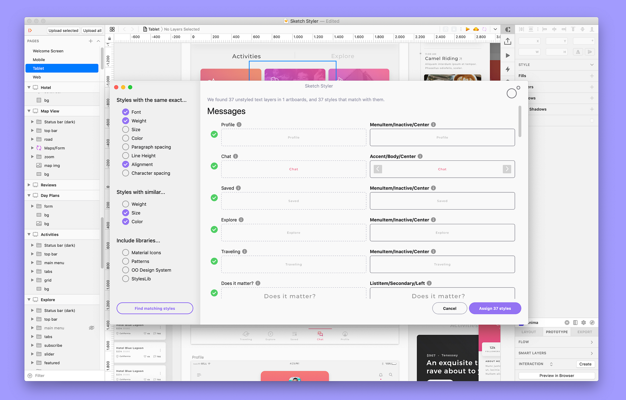 Style all of your Sketch file unstyled layers in 5 minutes | by Oscar ...