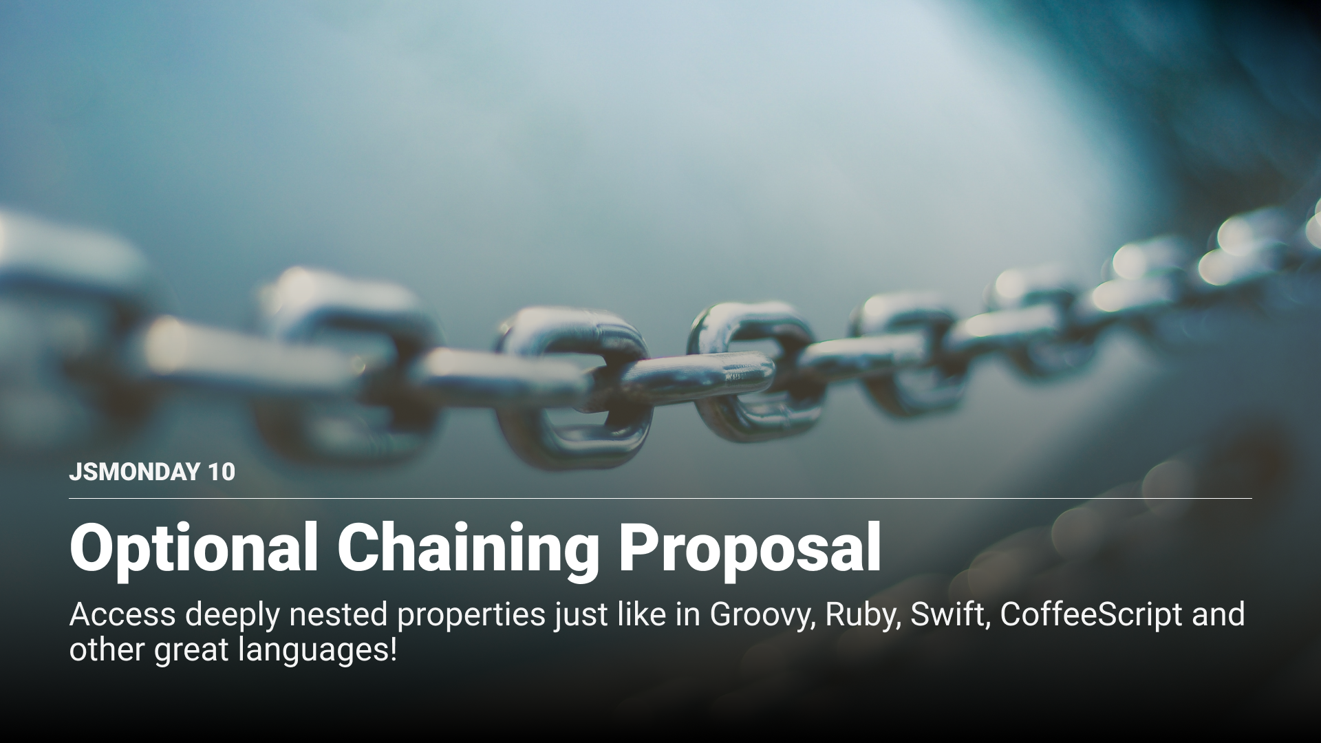 Optional Chaining Proposal. Access deeply nested properties just… | by Michele Riva | openmind ...