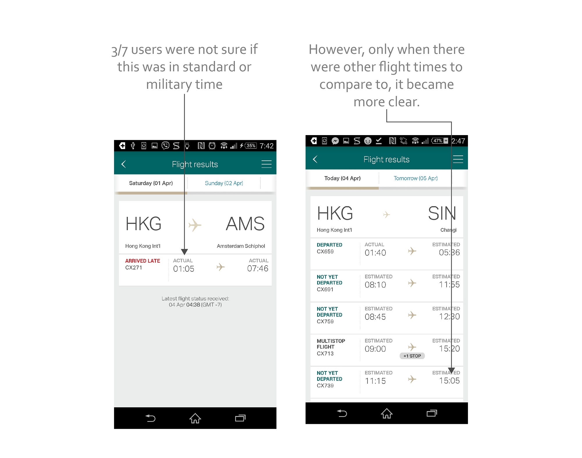 Redesigning the Cathay Pacific app’s Flight Status feature and Book a ...