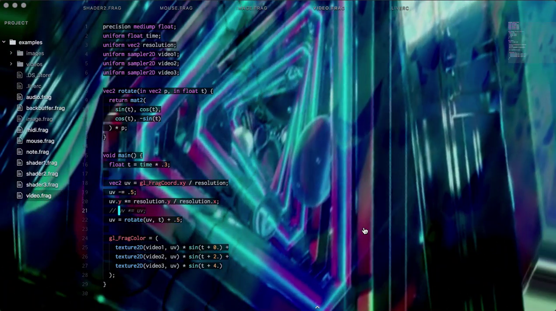 VJ / Live Coding on Atom — glsl-livecoder | by Takayosi Amagi | Medium