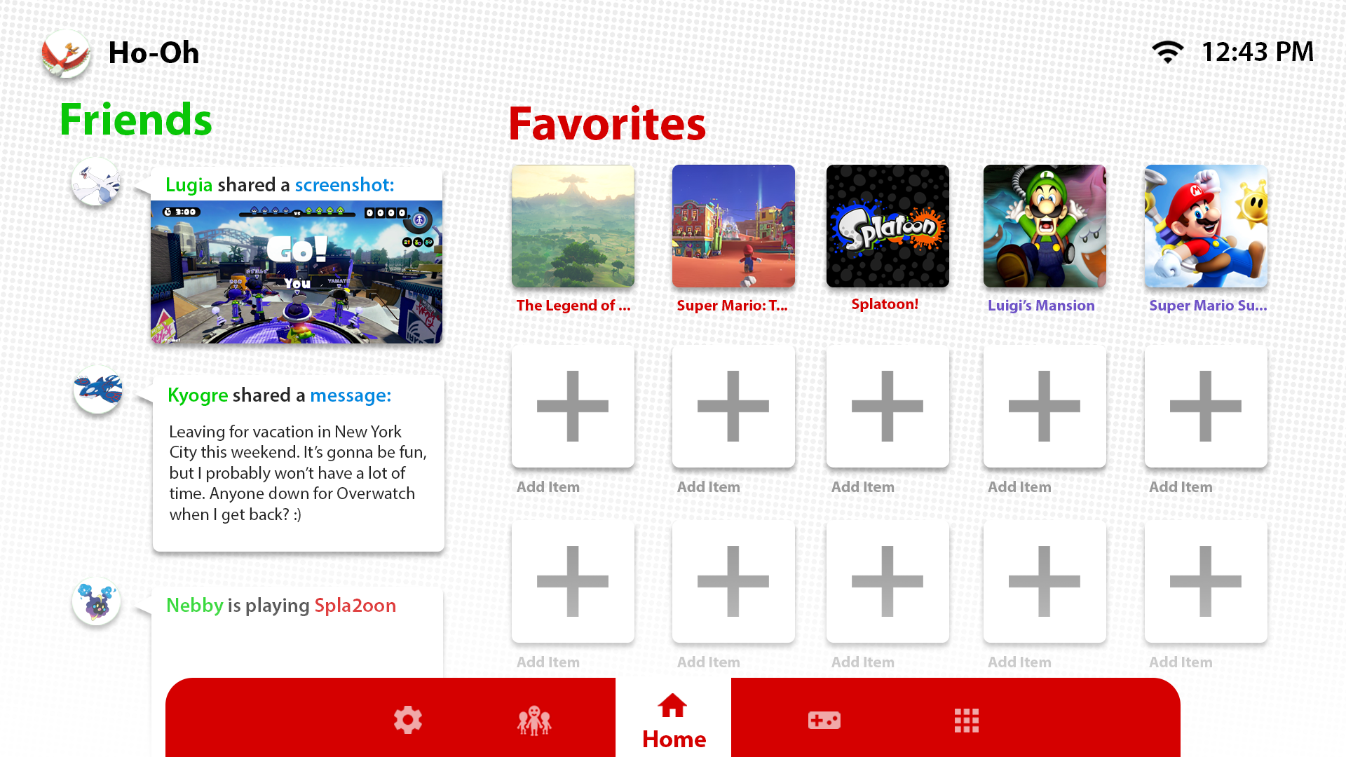 A Nintendo Switch UI Concept - Om Jha - Medium