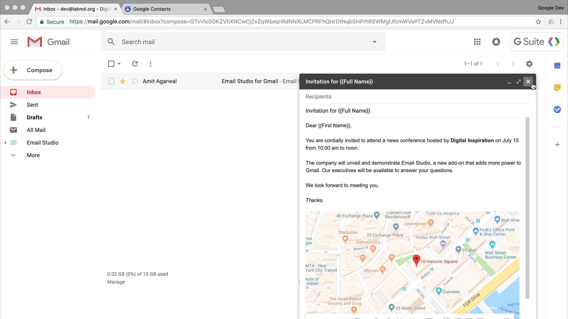 Perform a Mail Merge with Google Contacts Directly in Gmail | by Amit ...