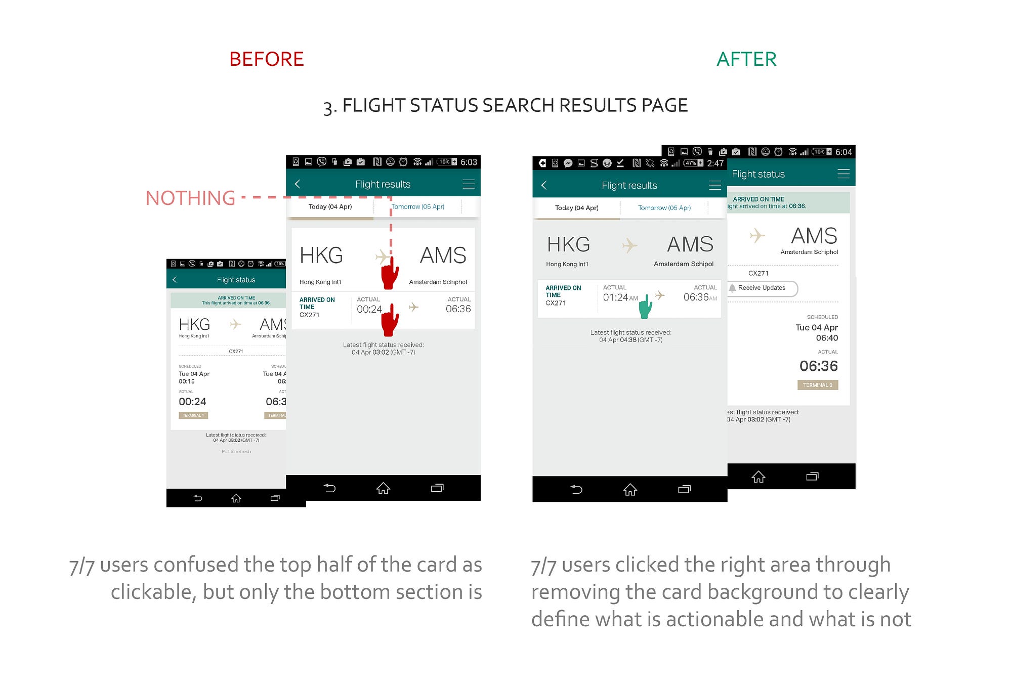 Redesigning the Cathay Pacific app’s Flight Status feature and Book a ...