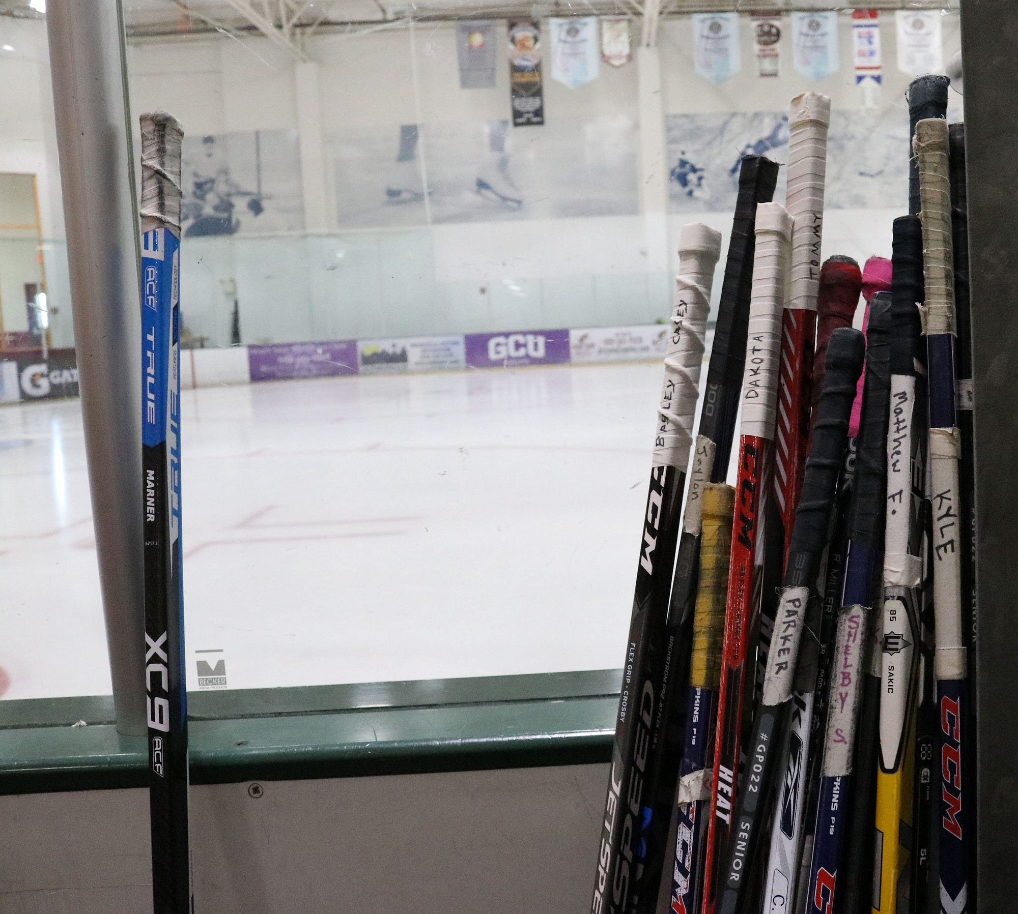 Breaking sticks and barriers. Casey Bagley laughs as he enters the ...