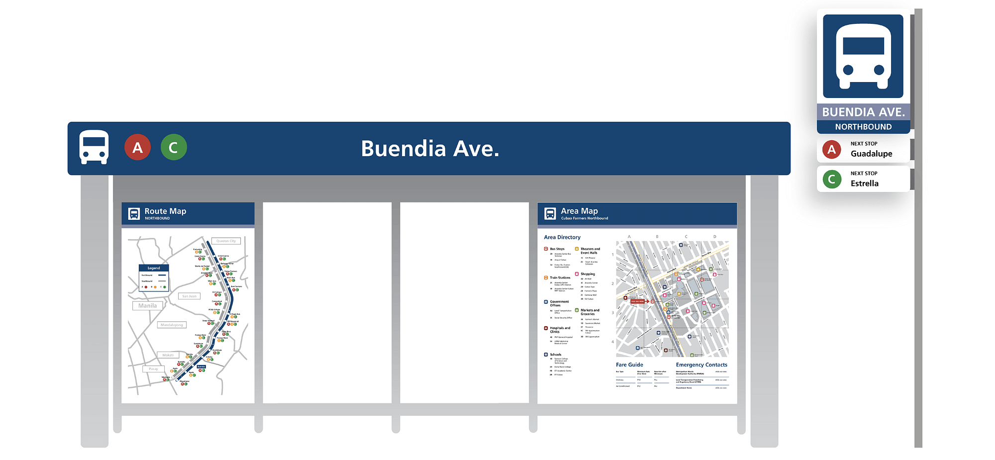 A Redesign of Bus Stops and Signage in Metro Manila | by Philip Cheang ...
