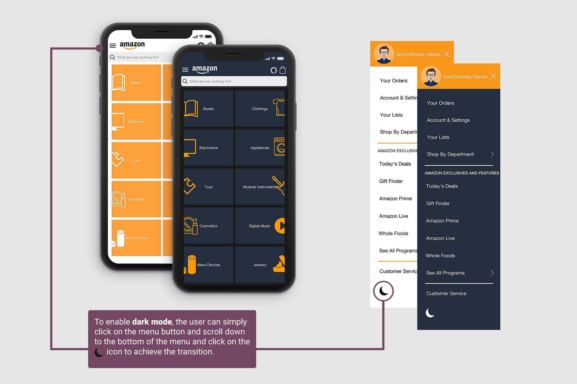 I felt the Amazon app was outdated, so I redesigned it using Design ...