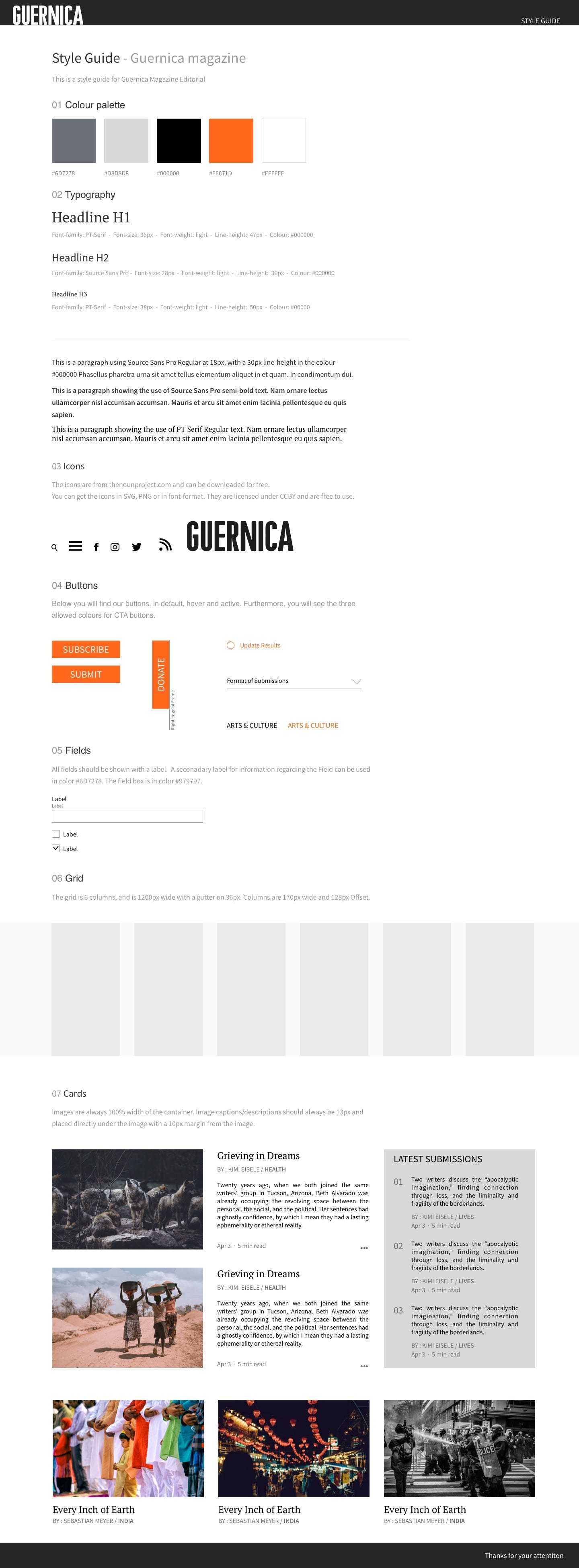 Redesigning Guernica Magazine. And here we are. Almost halfway through ...