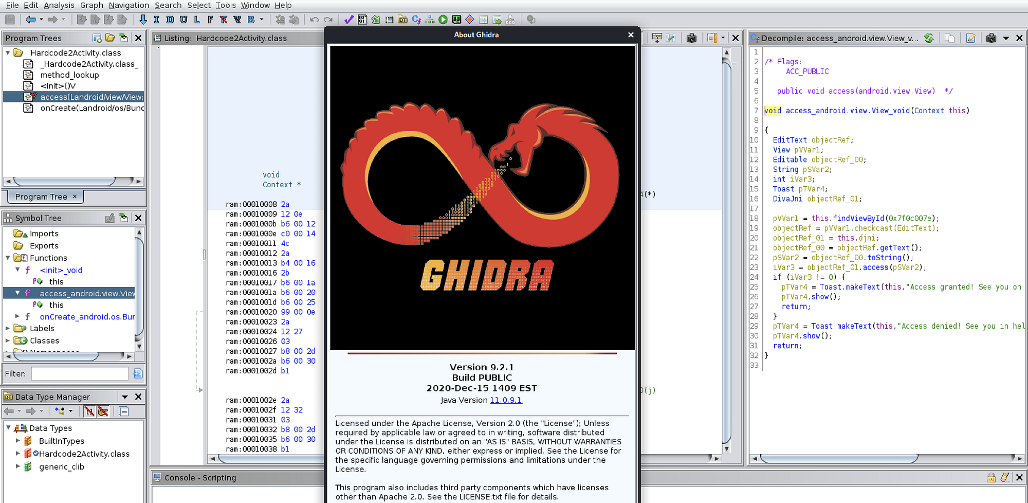 How to use Ghidra to Reverse Engineer Mobile Application | by K O M A L | InfoSec Write-ups