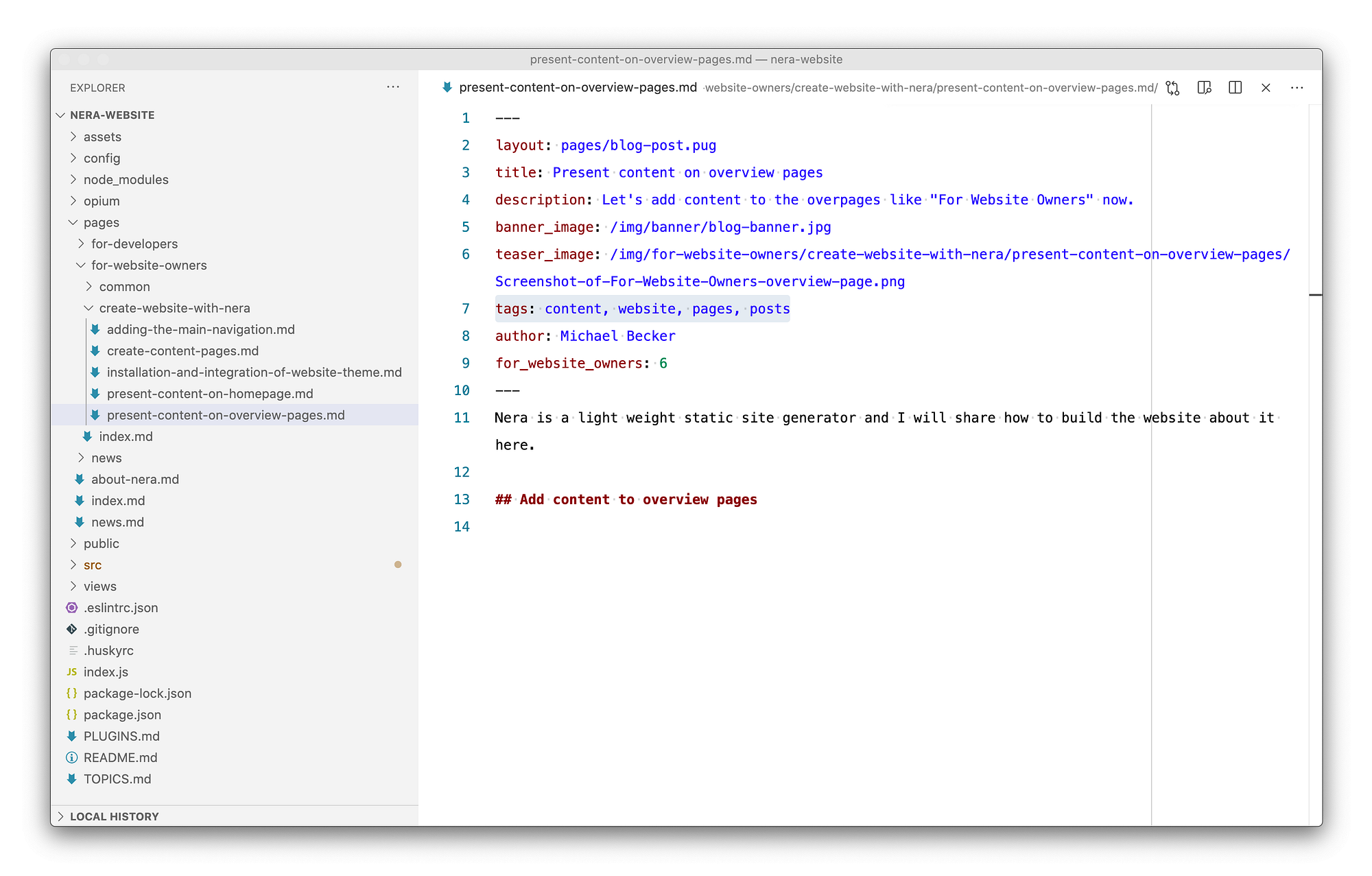 Building Nera website with Nera — Part 5 | by Micha B | Medium