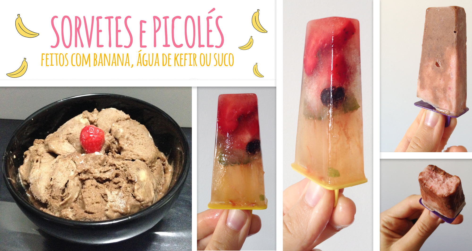 Sorvete de banana e picolé de água de kefir | by Laís Lara Vacco | Rica ...