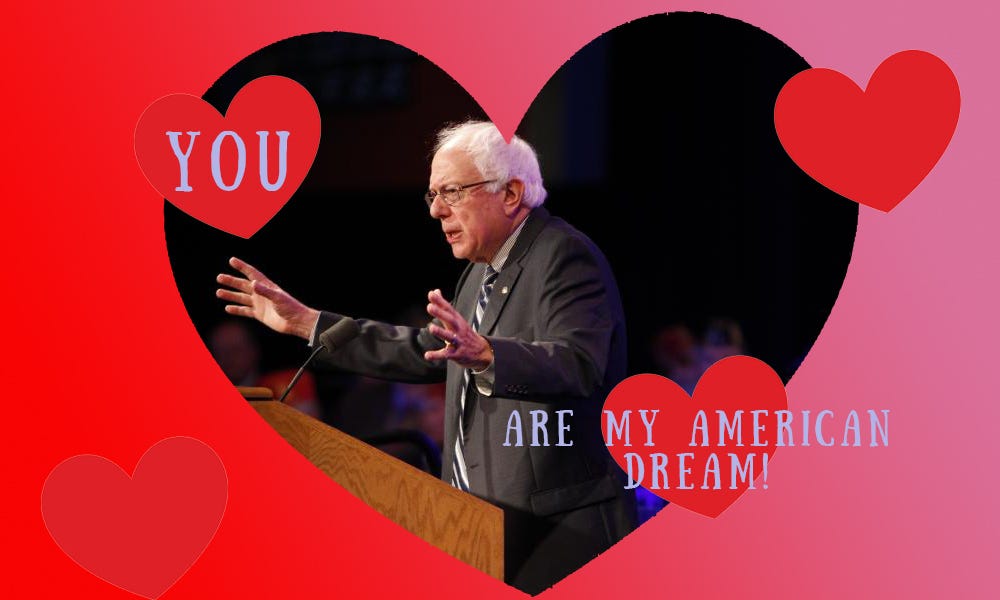 Say Happy Valentine’s Day with Bernie Sanders Cards | by Lauren Modery ...