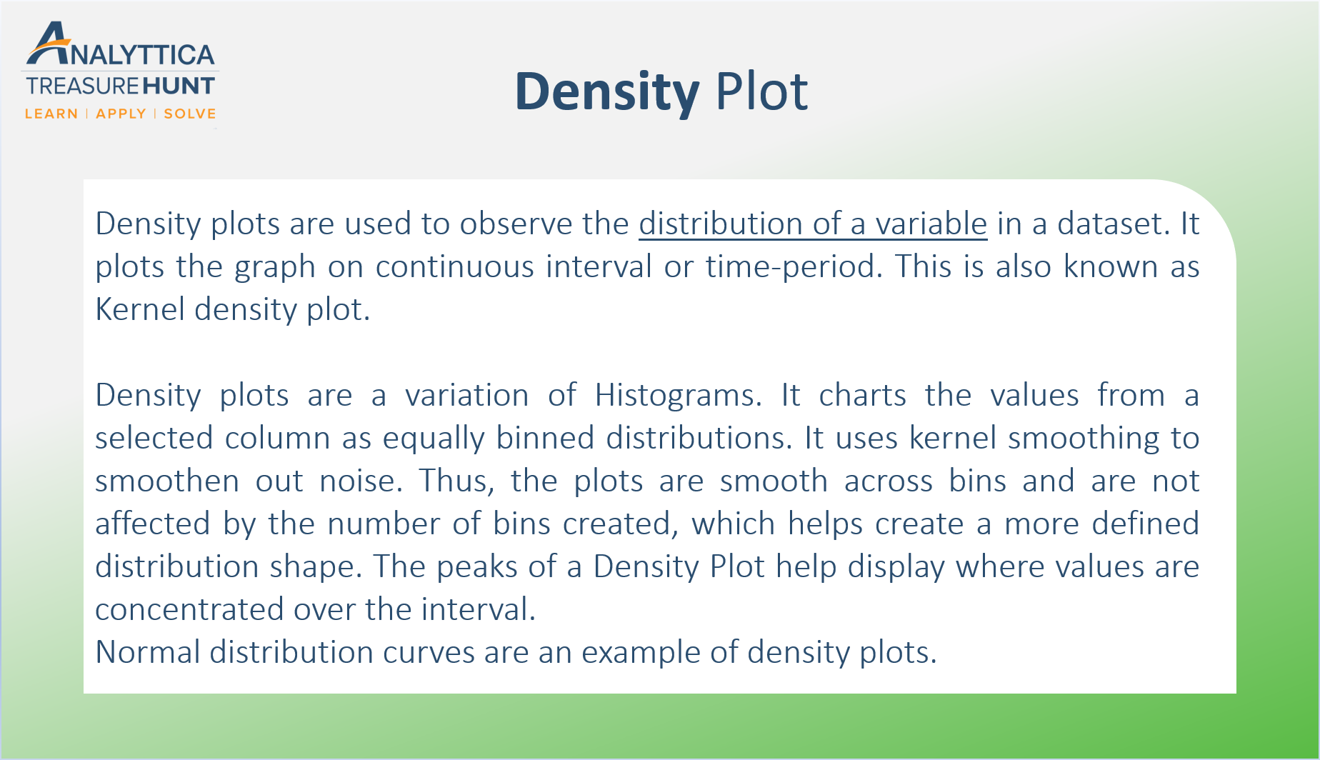 Density Plots. Density plots are used to observe the… | by Analyttica ...