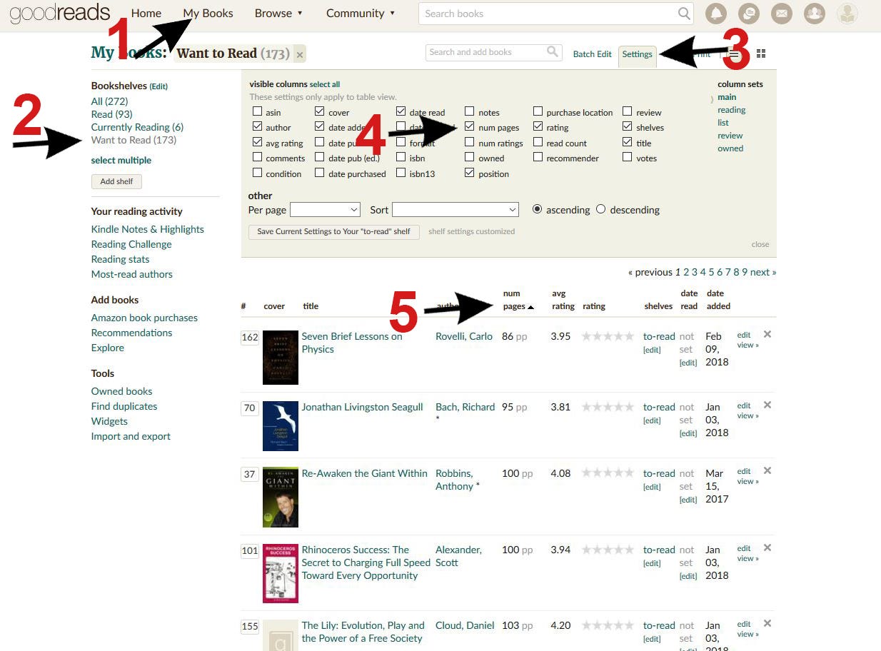 How Goodreads “Sorting Feature” Will Help You Blast Through Your ...