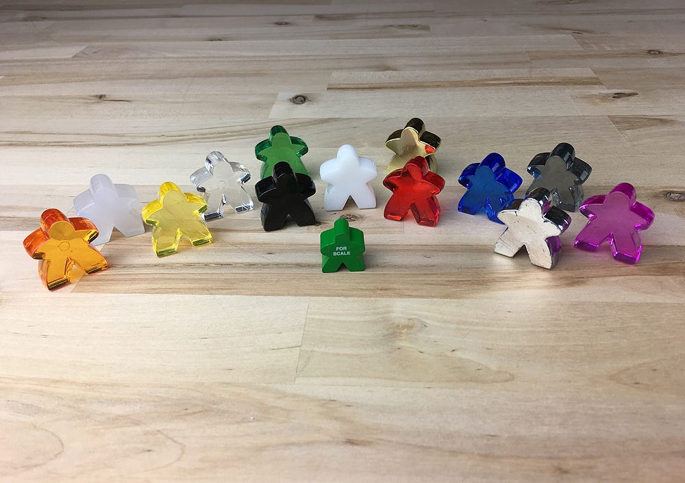 New Game Pieces — Large Acrylic Meeples | by Tavis Parker | The Game ...
