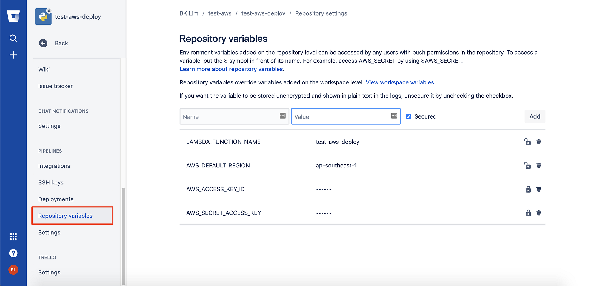 Deploying Aws Lambda Function Using Bitbucket Pipelines By Bk Lim Aws In Plain English