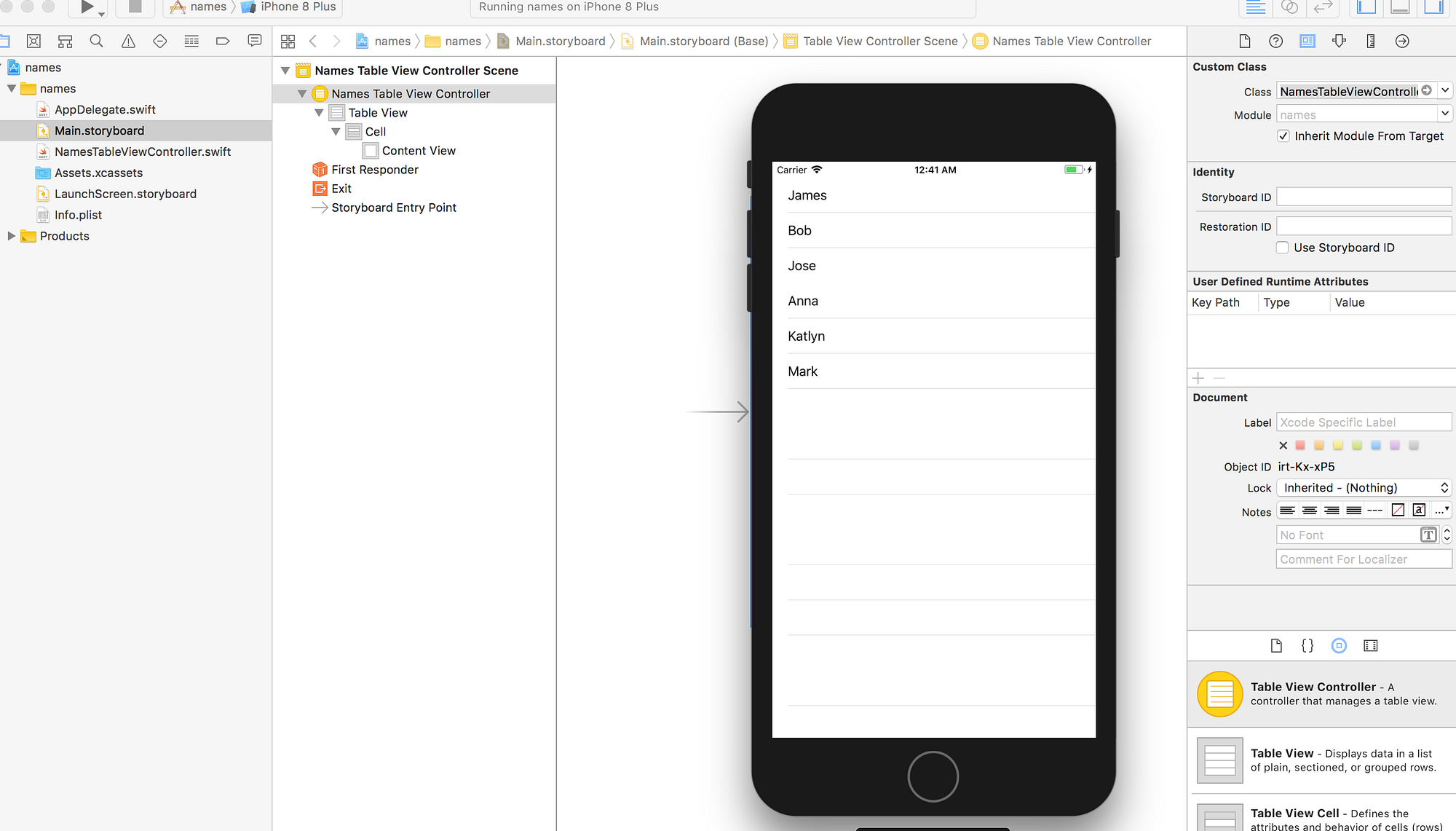 How to easily display data on a TableViewController for beginners Swift4 | by Jose Melendez | Medium