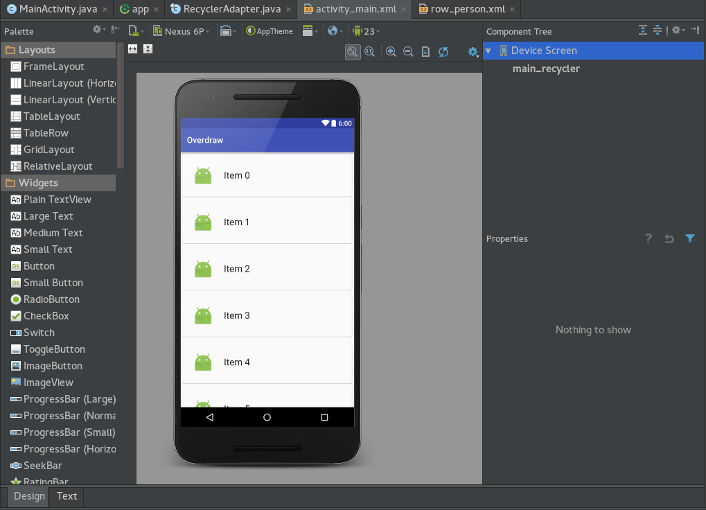 Android studio preview menu for landscape - kidpag