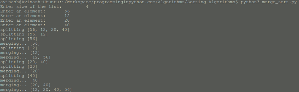 Merge Sort Algorithm In Python Medium