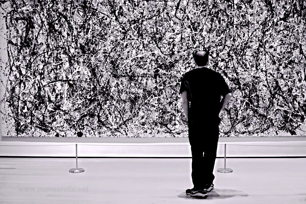 Pollock e la carta dei vini. Prendi un uomo poco avvezzo ai musei, e ...