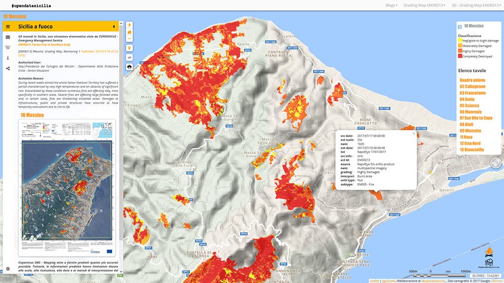 Mappa degli Incendi in Sicilia - cose&robe - Medium
