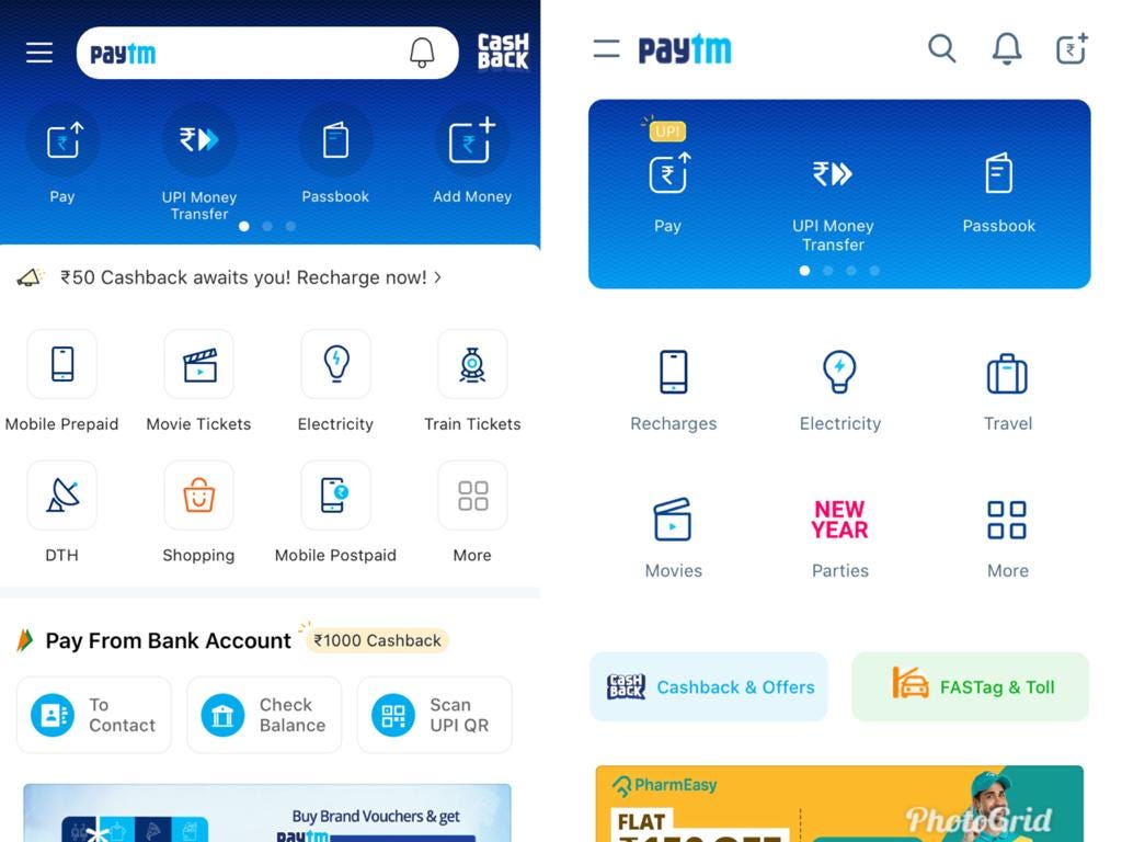 Paytm or PhonePe : The Age of Digital money! | by Smriti Rawat | Design Led | Medium