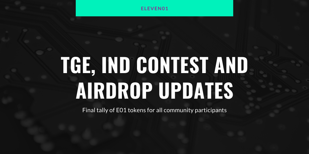 Eleven01 TGE — announcing token distribution to IND Contest, airdrop ...