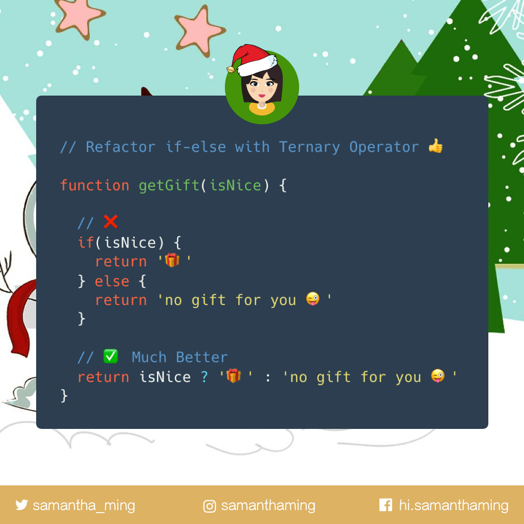 #CodeTidbits30. For the entire month of December, I… | by Samantha Ming | DailyJS | Medium
