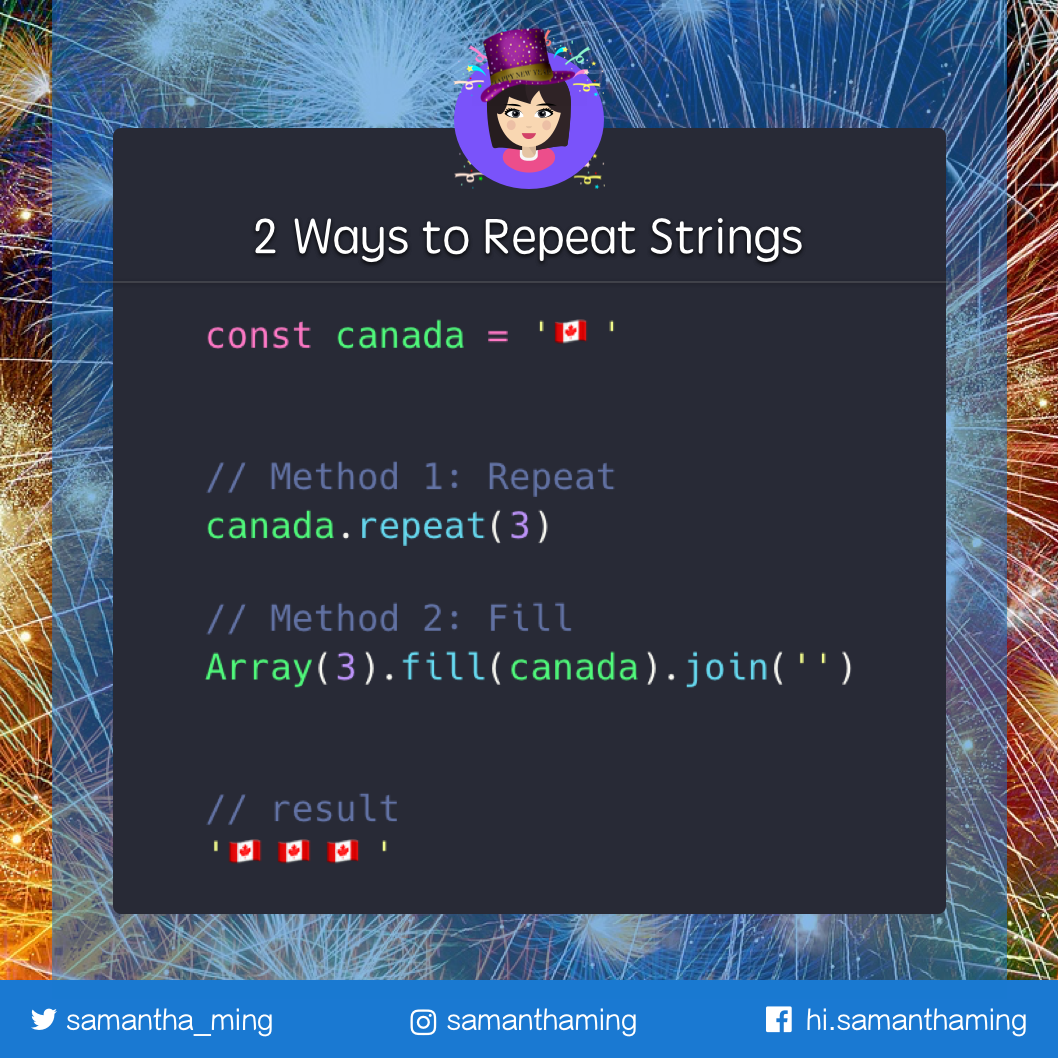 #CodeTidbits30. For the entire month of December, I… | by Samantha Ming | DailyJS | Medium