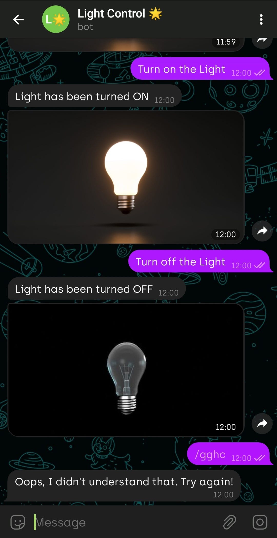 Telegram Bot to Control a Light Bulb using Python | by Rithu ...