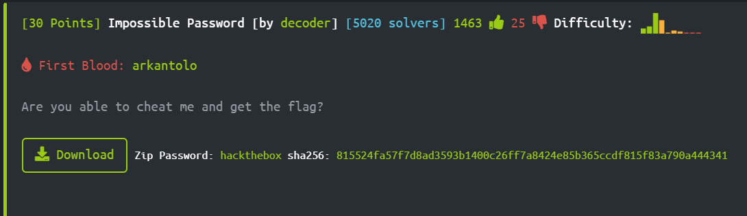 Como resolver Impossible Password (HTB) - Challenges HTB - Medium