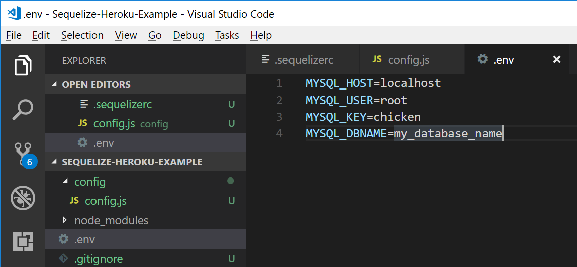 Node.Js: Setting up Sequelized for Heroku’s JawsDB, while using environmental variables.