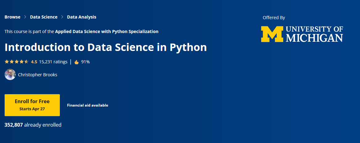 5 Best Pandas And Data Analysis With Python Online Courses