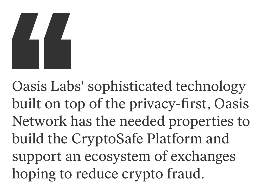 Oasis Labs Joins Forces with Binance to Launch CryptoSafe Alliance and ...