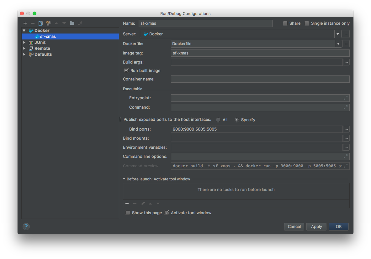 Running A Play App With Docker Locally And Debugging With Intellij Idea