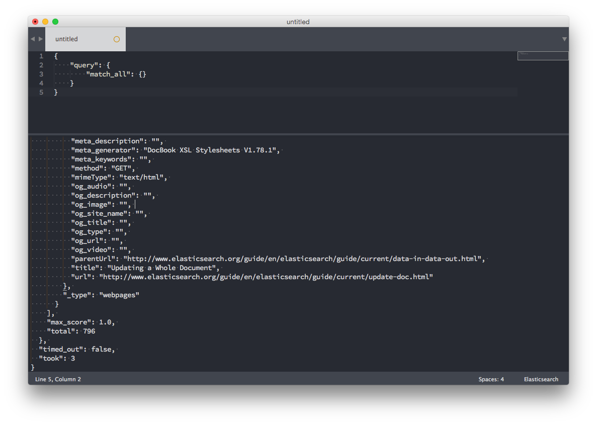 Elasticsearch Client for Sublime Text 3 - Hello! Elasticsearch. - Medium