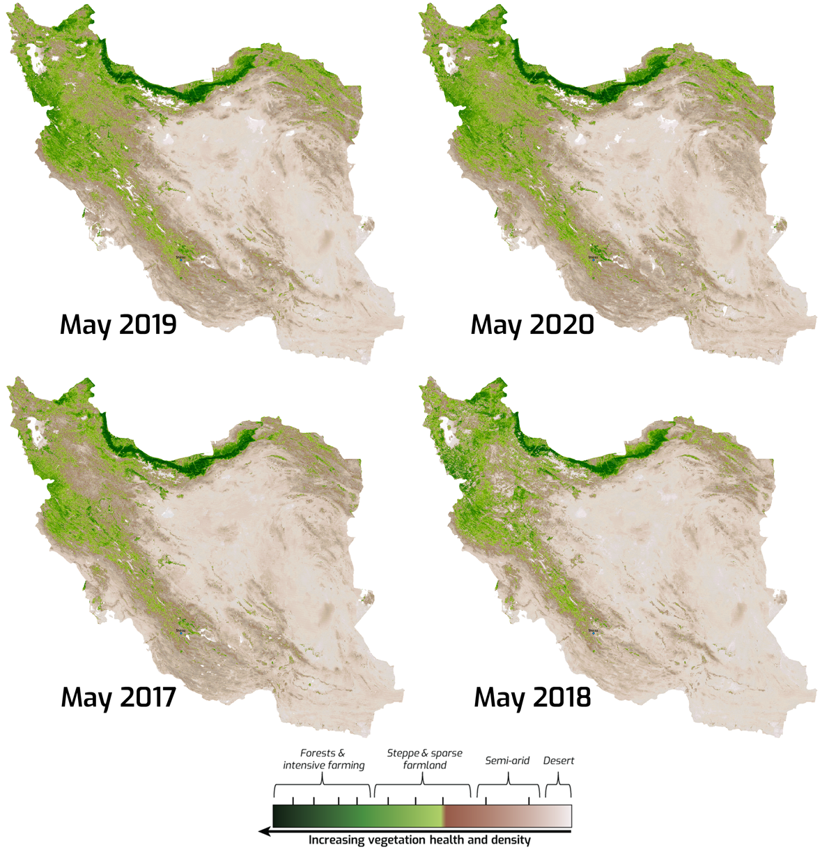 Monitoring Iran’s Vegetation Density & Coverage via MODIS Satellite ...