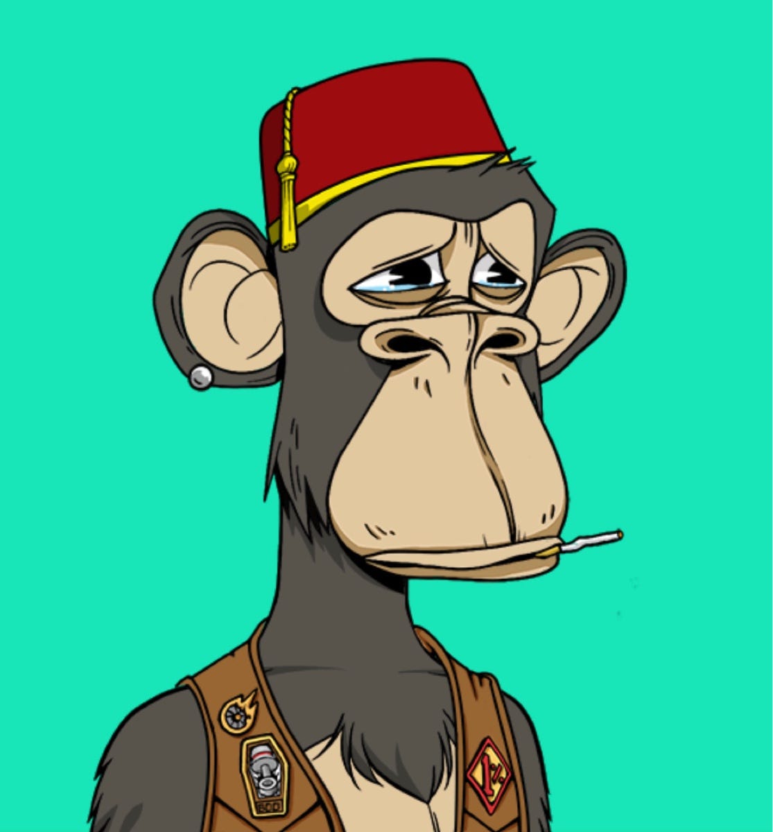 About – Bored Sad Fez Ape – Medium