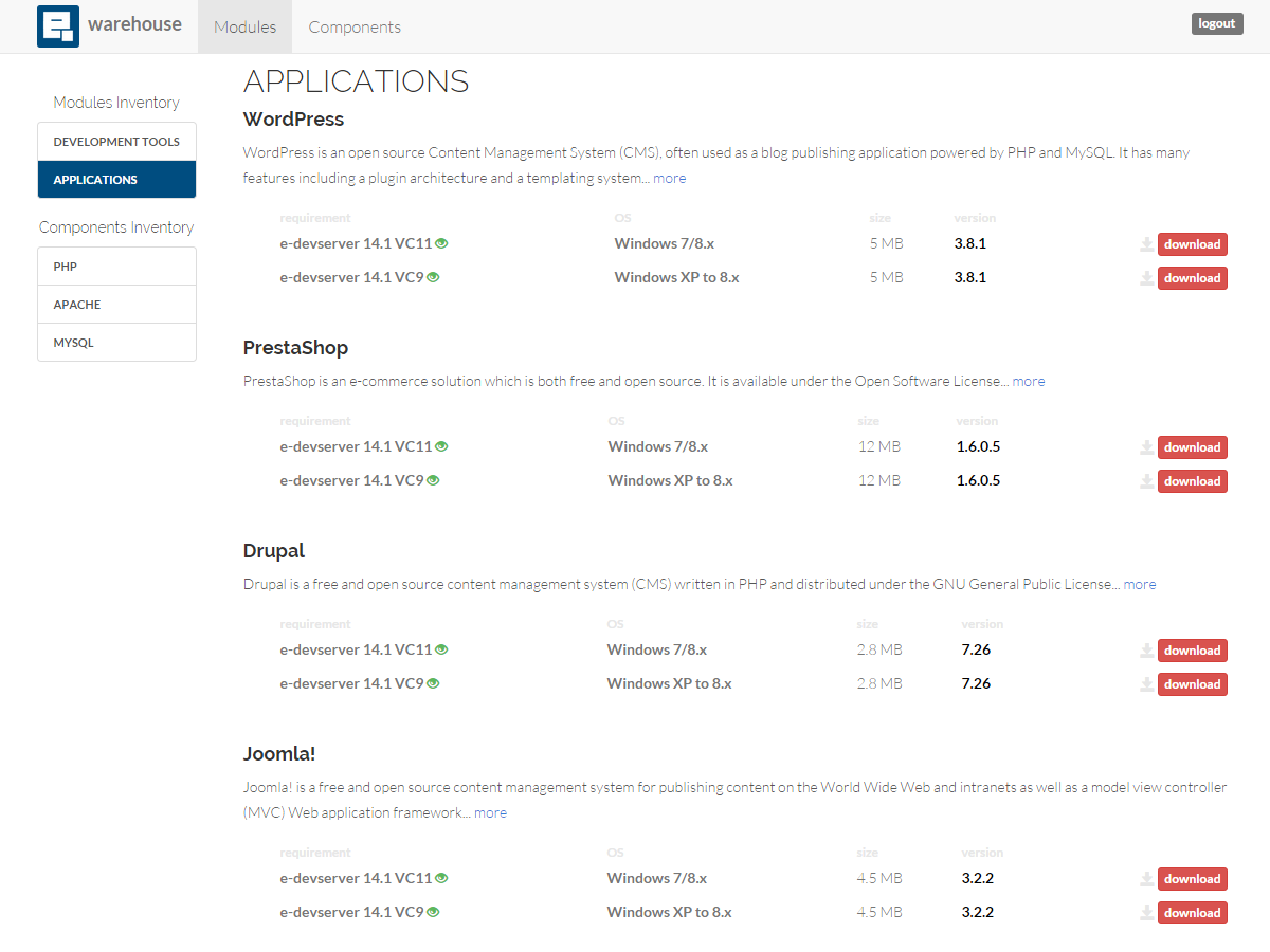 EASYPHP WAREHOUSE. Modules and components for EasyPHP… | by EasyPHP | EasyPHP Newsletter | Medium