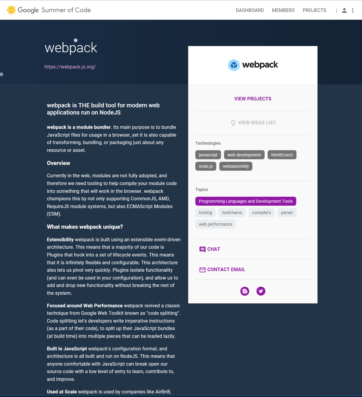 🎉 webpack + Google Summer of Code 2018 | by Sean T. Larkin | webpack | Medium