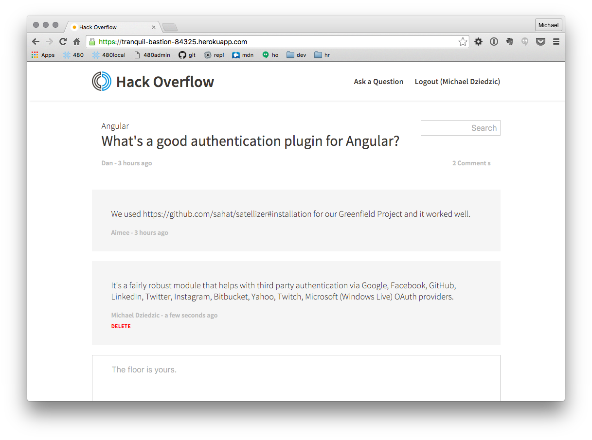 Hack Overflow. For our first group greenfield project… | by Michael Dziedzic | Frontend Weekly ...