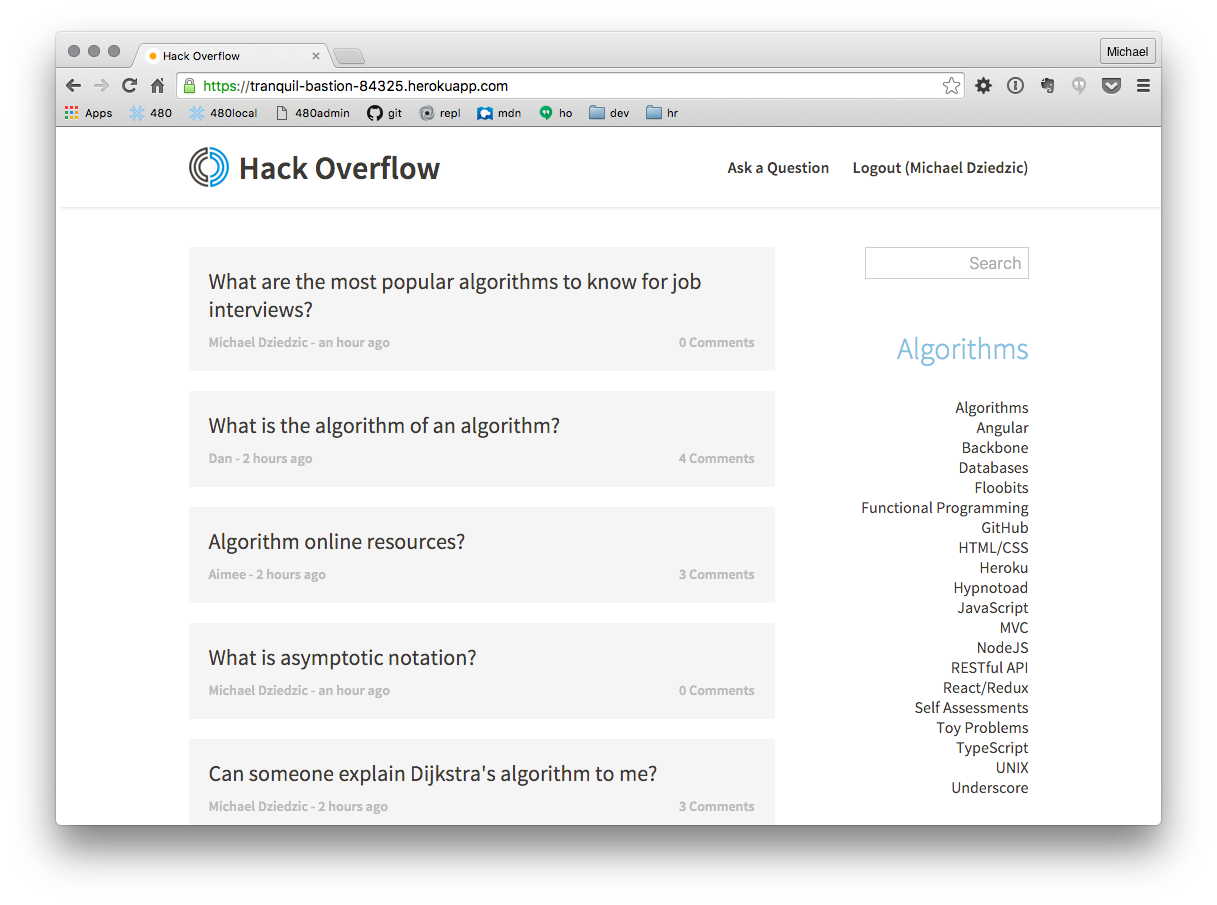 Hack Overflow. For our first group greenfield project… | by Michael Dziedzic | Frontend Weekly ...