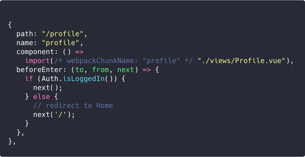 Protect your routes from intruders in Vue