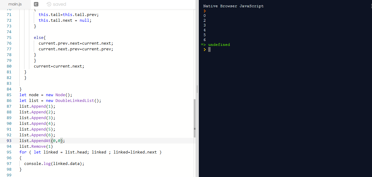 Ds With Javascript Linked List Implementing Double Linked List With