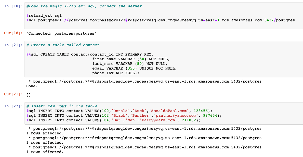 Jupyter notebook: Interfacing AWS RDS engine & converting into Python object. | by Pranay Gore ...