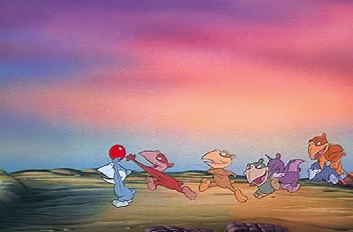 This clip from the classic film, The Land Before Time, accomplishes ...