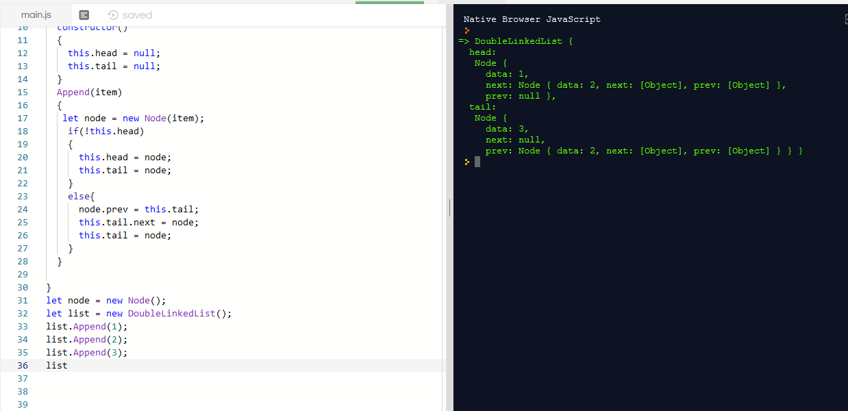 DS with JavaScript Linked List.. Implementing Double Linked List with ...