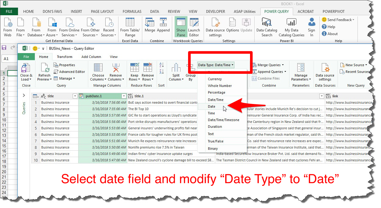 Manage Information Overload Use Ms Excel Powerquery To Import News Feeds By Don Tomoff Let