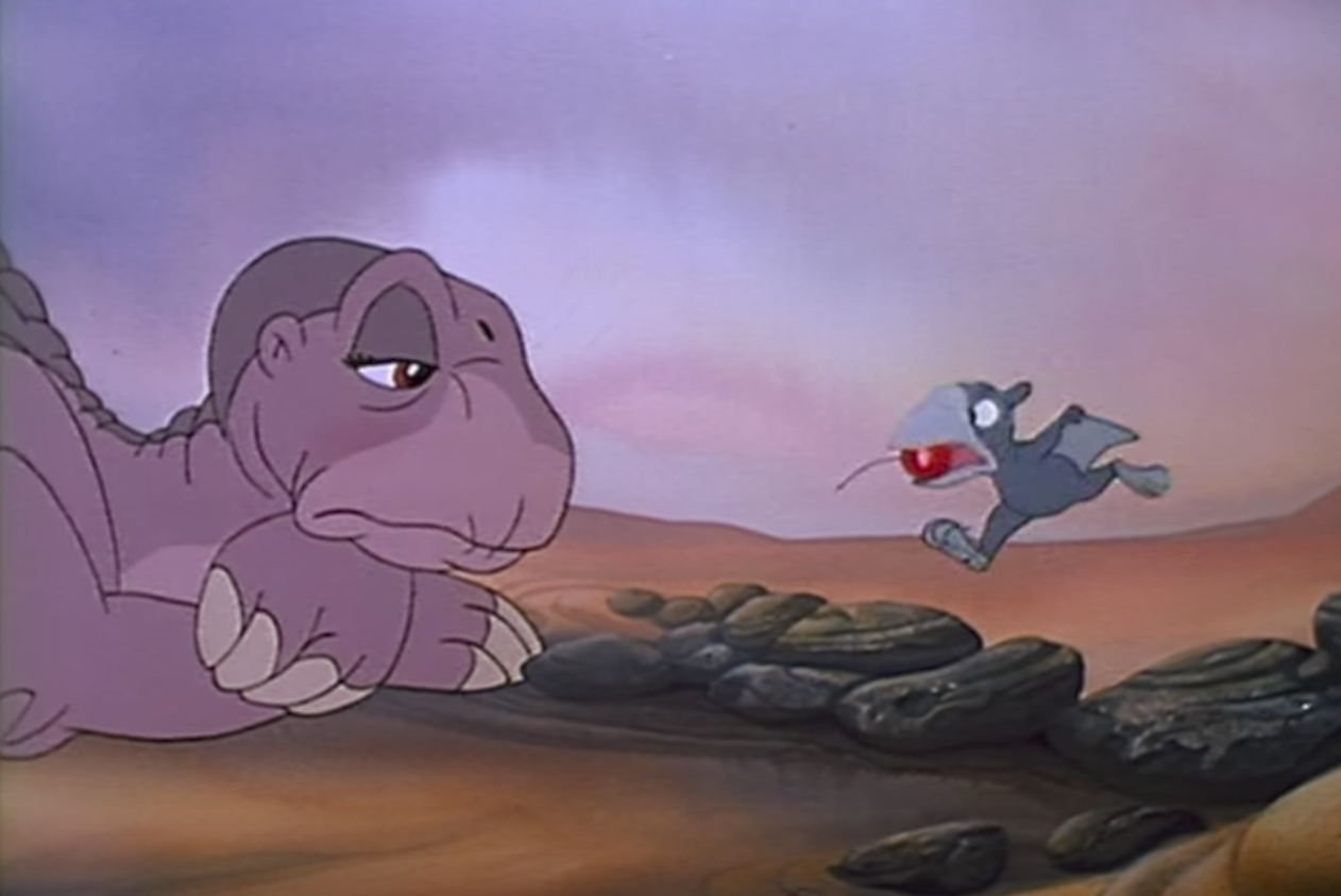 This clip from the classic film, The Land Before Time, accomplishes ...